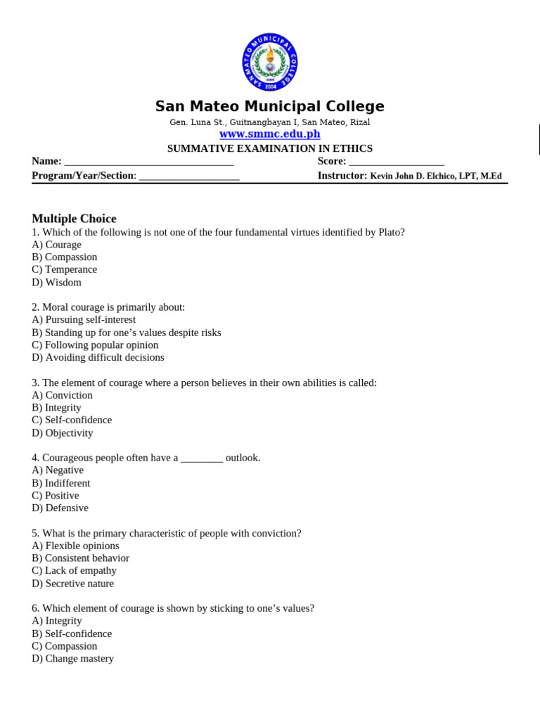 Understanding Moral Courage in Ethics | PDF | Courage | Behavioural ...