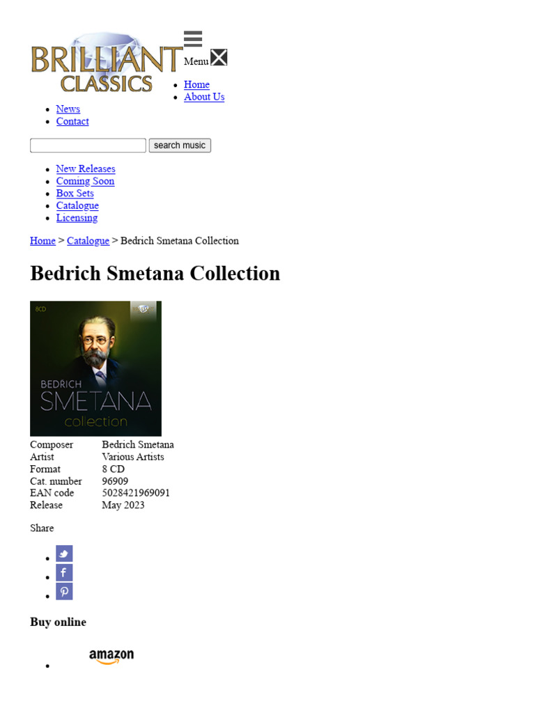 Bedrich Smetana: Complete Works Collection | PDF | Musical Compositions ...