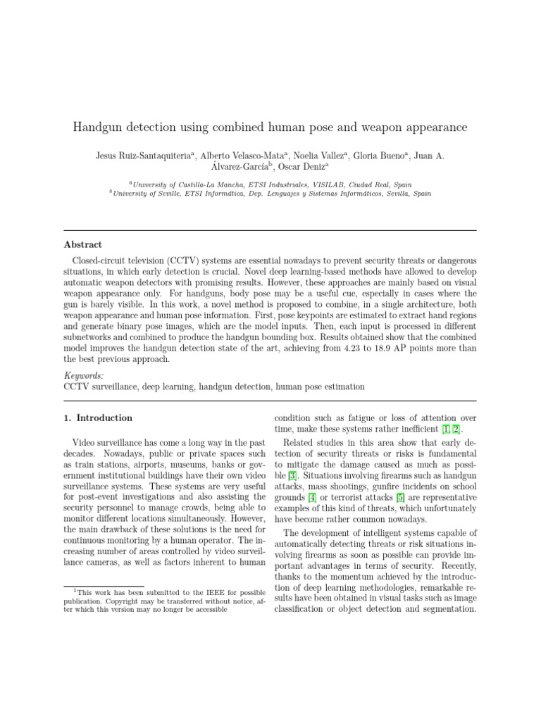 Handgun Detection Using Combined Human Pose and Weapon Appearance | PDF ... Handgun Detection Using Combined Human Pose and Weapon Appearance | PDF ...