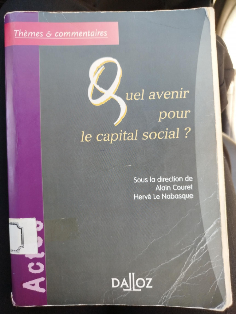 Quel Avenir Pour Le Capital Social | PDF | Capitaux propres | Actionnaire