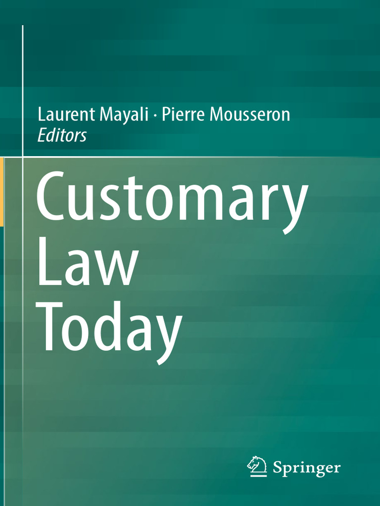 Laurent Mayali, (Inter) Pierre Mousseron - Customary Law Today (2018 ...