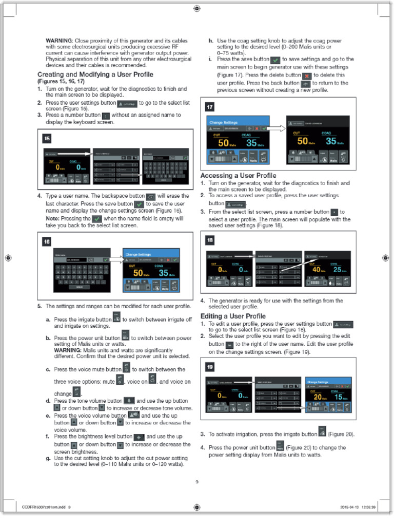 Codman Malis CMC V - User Manual (Outputs) | PDF