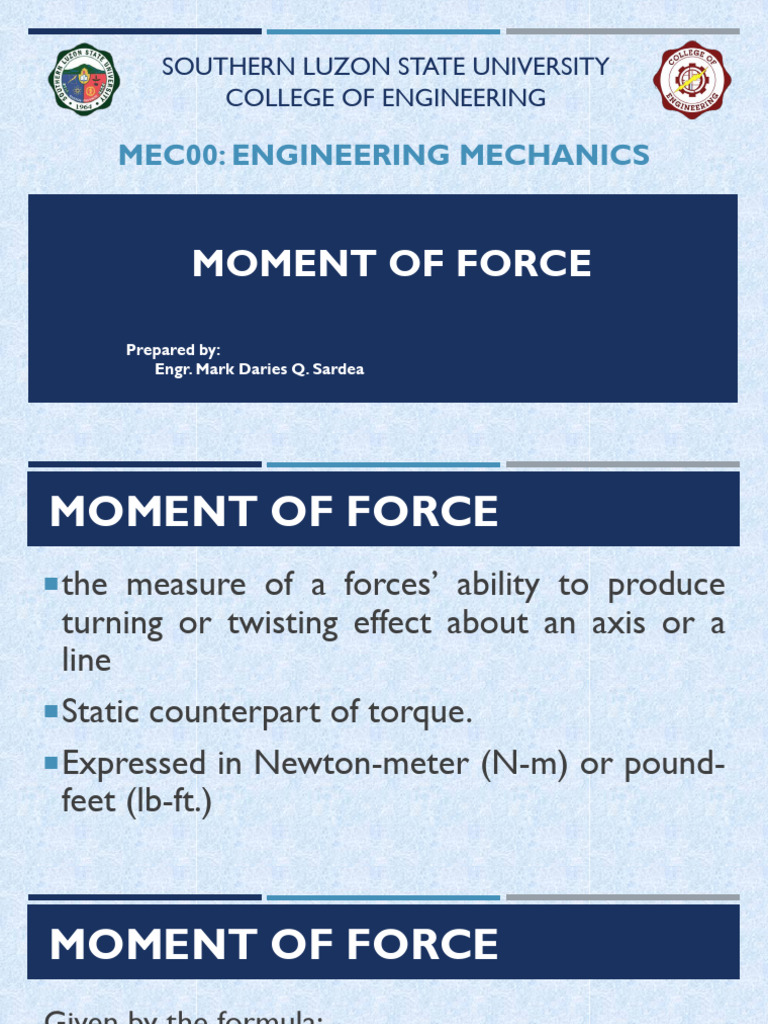 Moment-of-Force | PDF | Torque | Truss