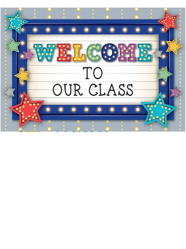 Welcome Class | PDF