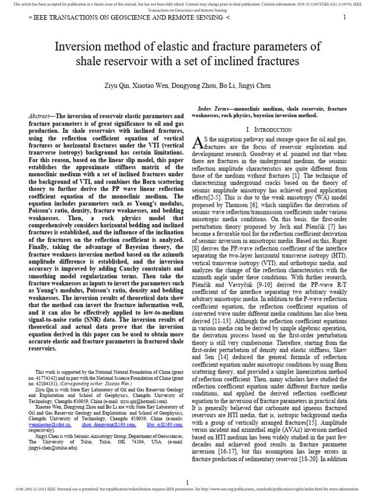 2022 Inversion Method Fractures | PDF | Institute Of Electrical And ...