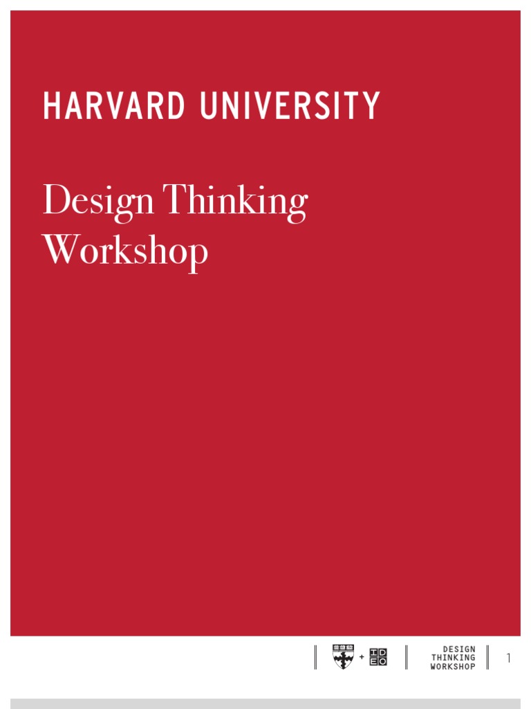Harvard University: Design Thinking Workshop | PDF | Design Thinking ...