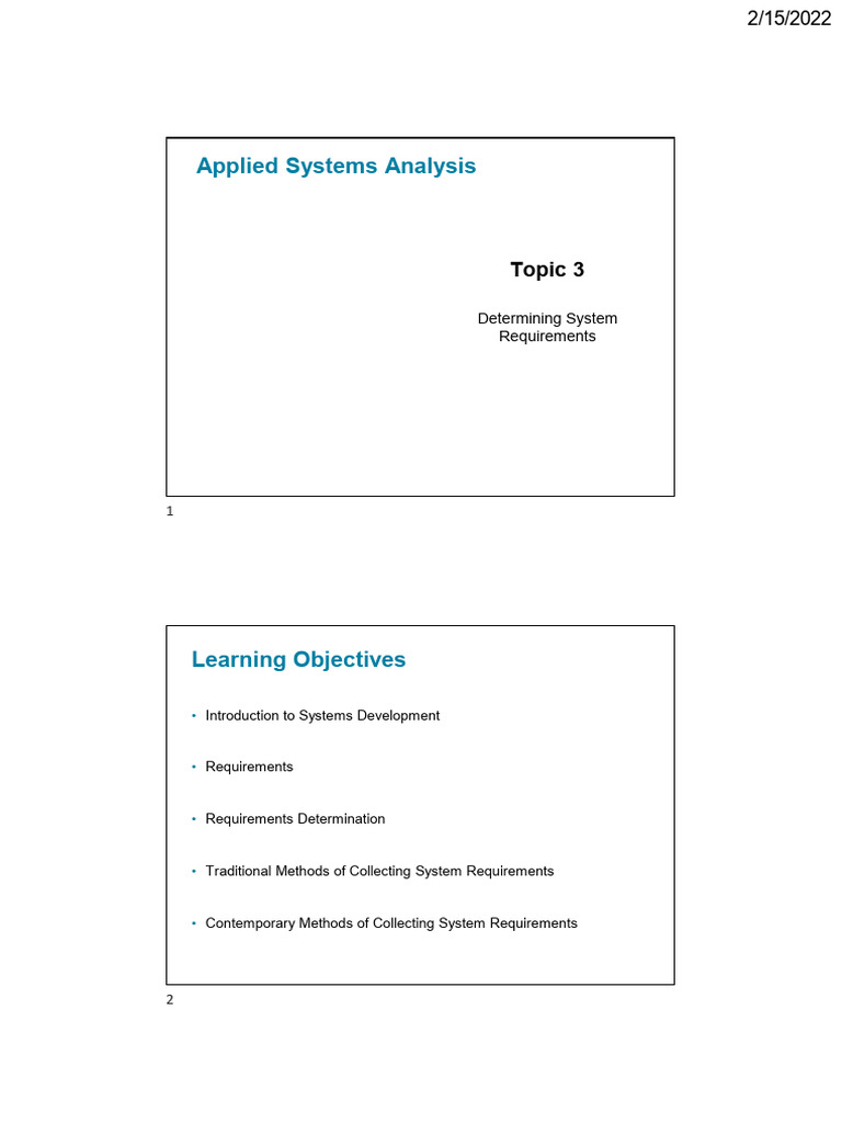 1 - ASA Topic 3 Requirements (Val and DS) | PDF | Software Prototyping ...