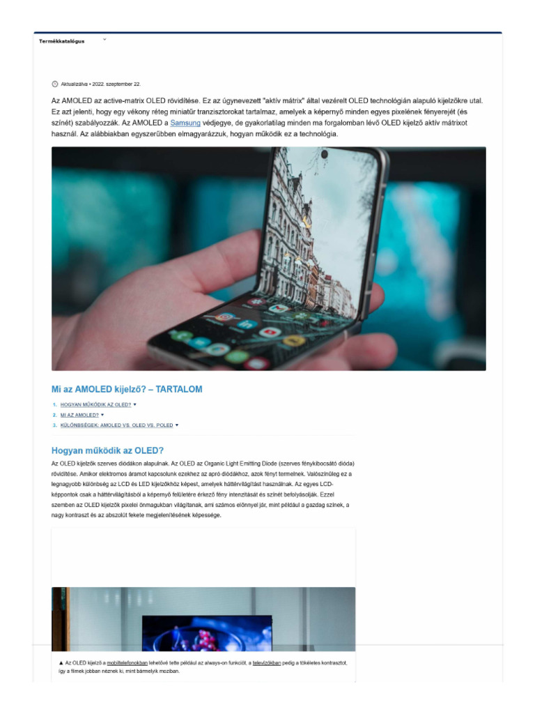Mi Az AMOLED Kijelző - Alza - Hu | PDF