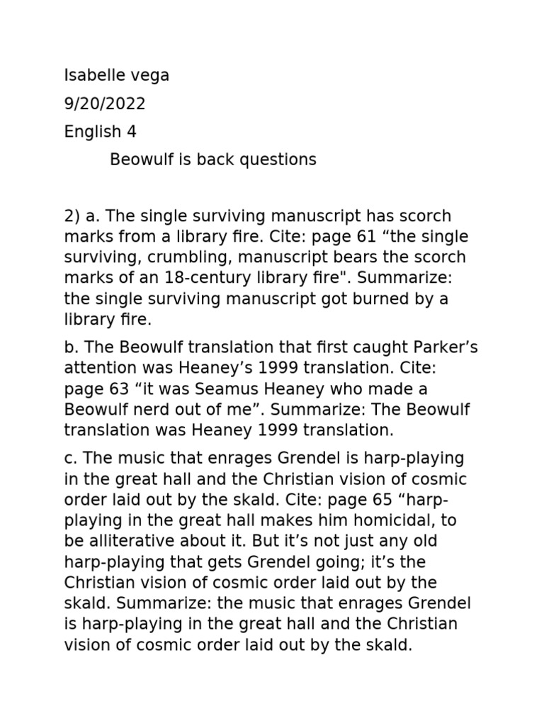 Beowulf Quest | PDF | Art