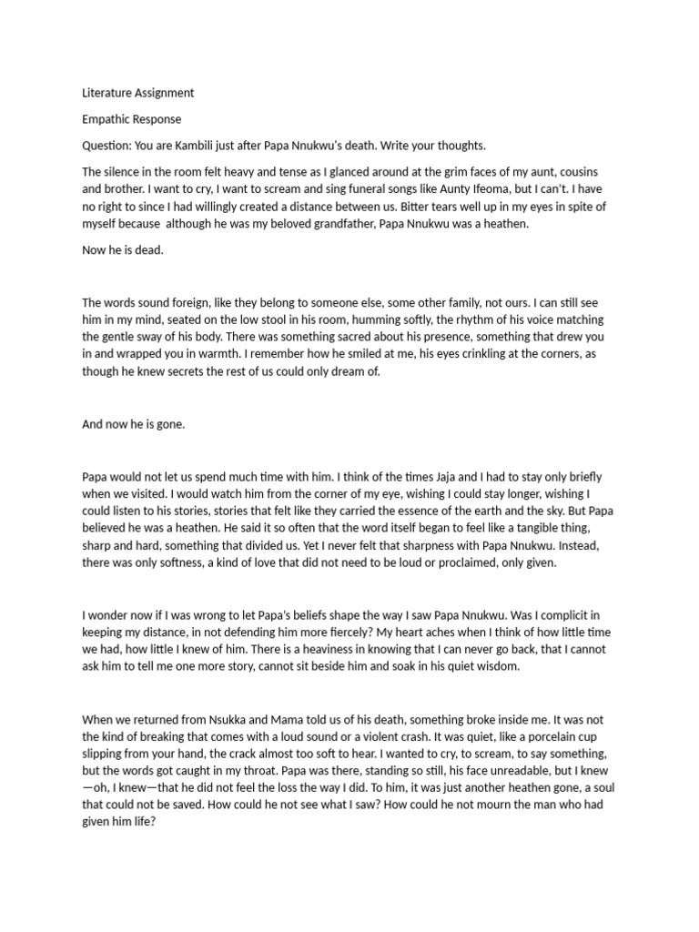 Empathic Response First Draft | PDF