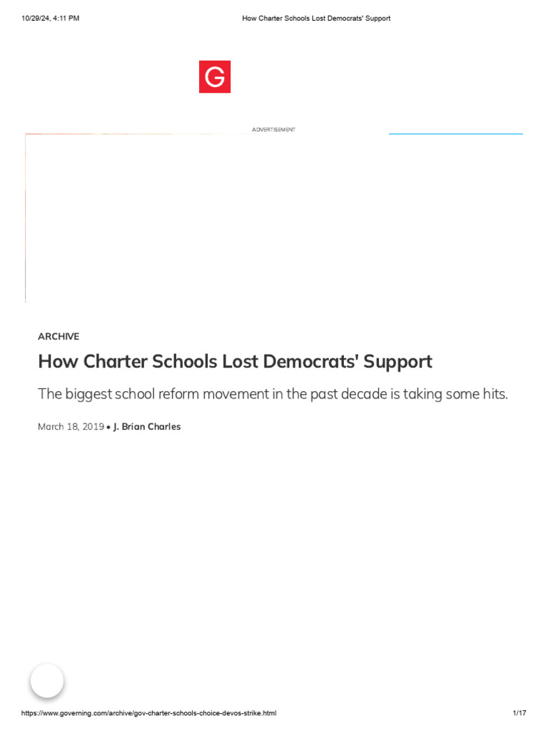 Charter Schools and Democratic Support Loss | PDF | Betsy De Vos ...