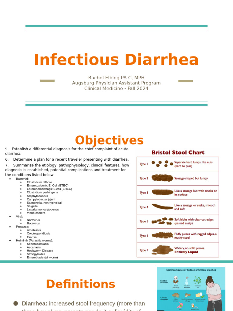 Infectious Diarrhea: Diagnosis & Management | PDF | Diarrhea ...