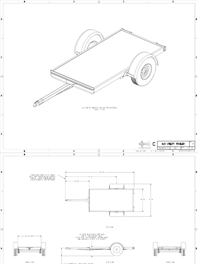 4x8utrailer-Drawings.ps - 4x8 Utility Trailer-Drawings | PDF