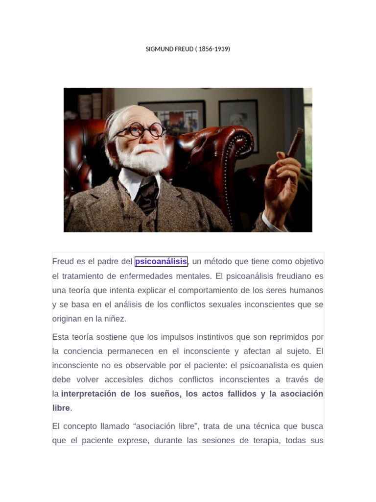 Sigmund Freud | PDF | Sigmund Freud | Psicoanálisis