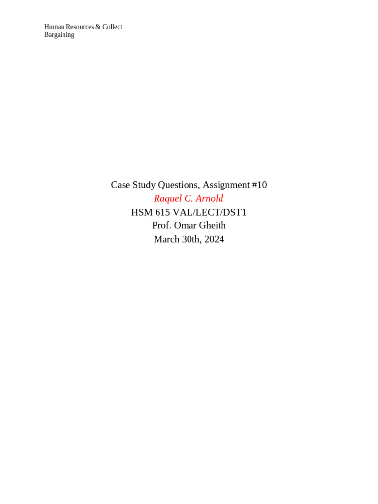 Case Study #10 | PDF | Performance Indicator | Employee Retention