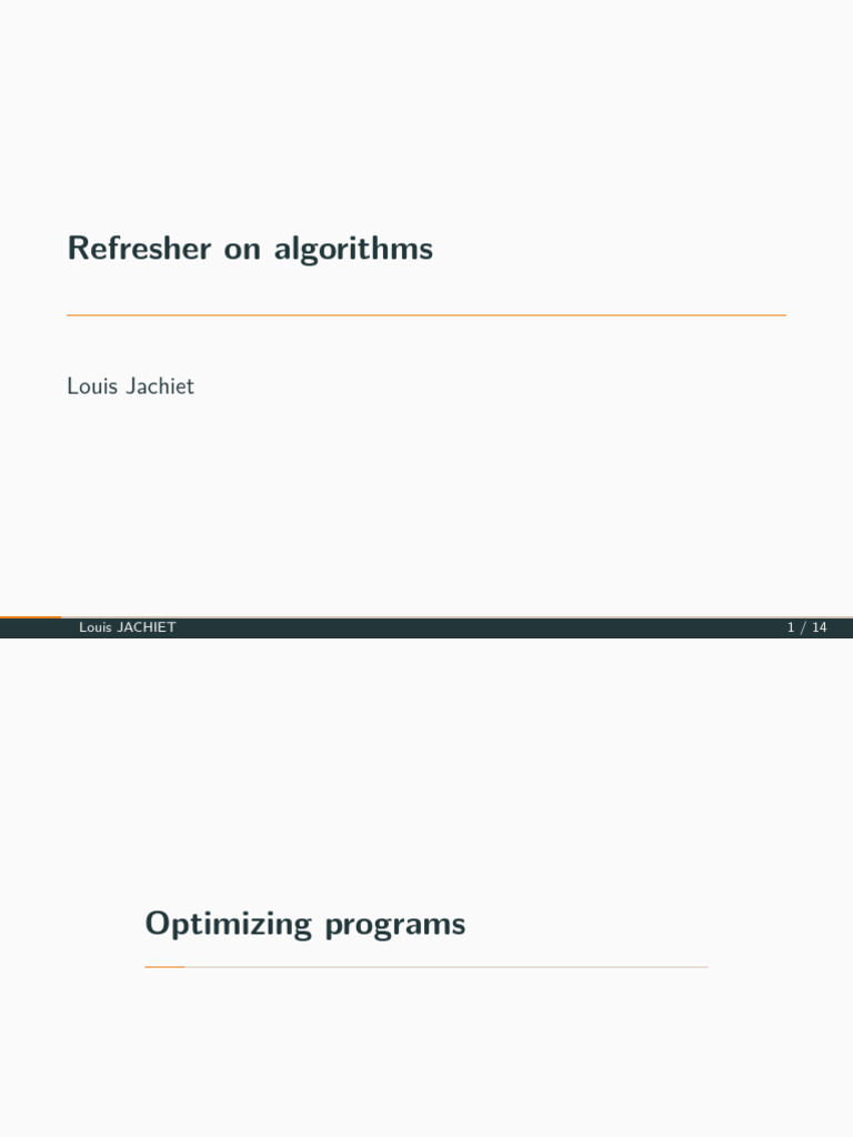 Algorithms TelParis (Optimizing&complexity) | PDF | Computer Architecture | Algorithms And Data ...