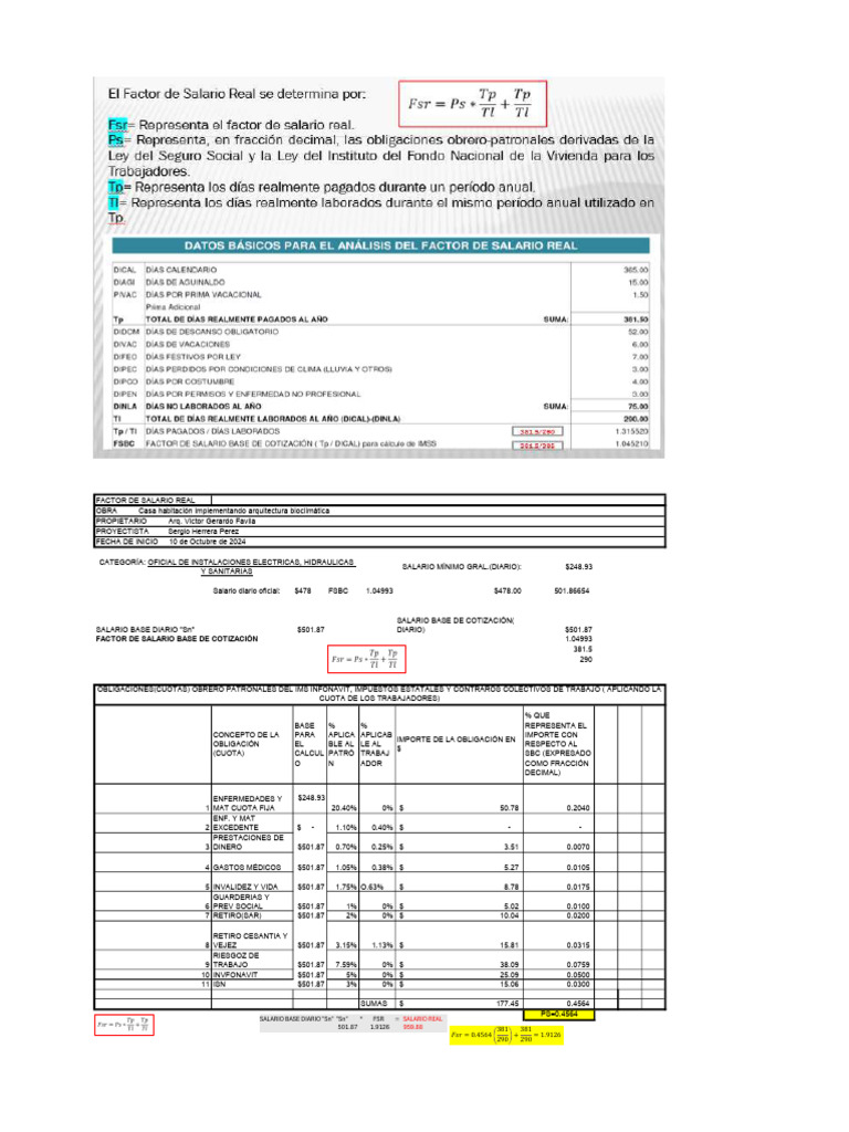 TP TI Factor de Salario Base de Cotización | PDF | Las condiciones de ...