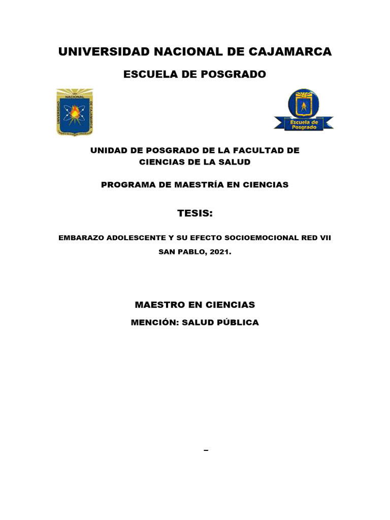 Embarazo Adolescente y Su Efecto Socioemocional Red Vii San Pablo, 2021. | PDF | Adolescencia ...