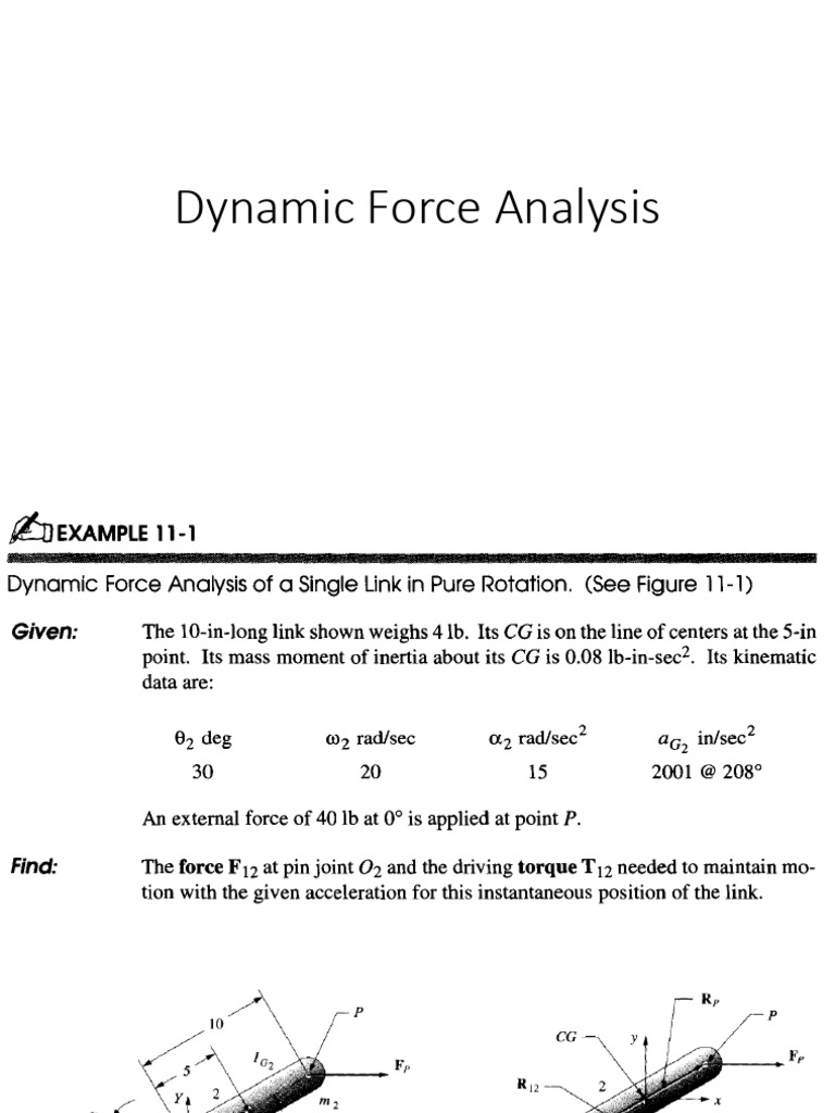Dynamic Force Analysis CH11 | PDF