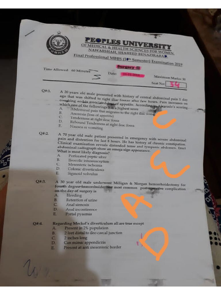 Surgery 2019 Bcqs | PDF