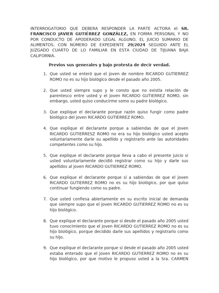 Declaracion de Parte Paulina Romo | PDF