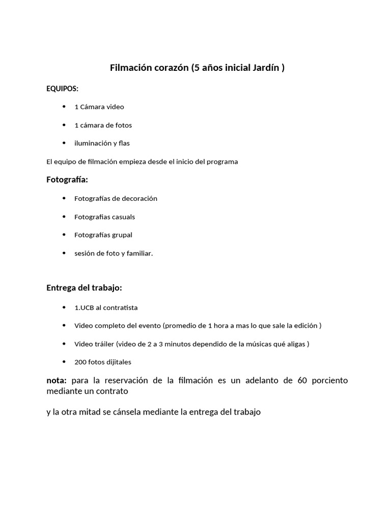 FILMACION | PDF