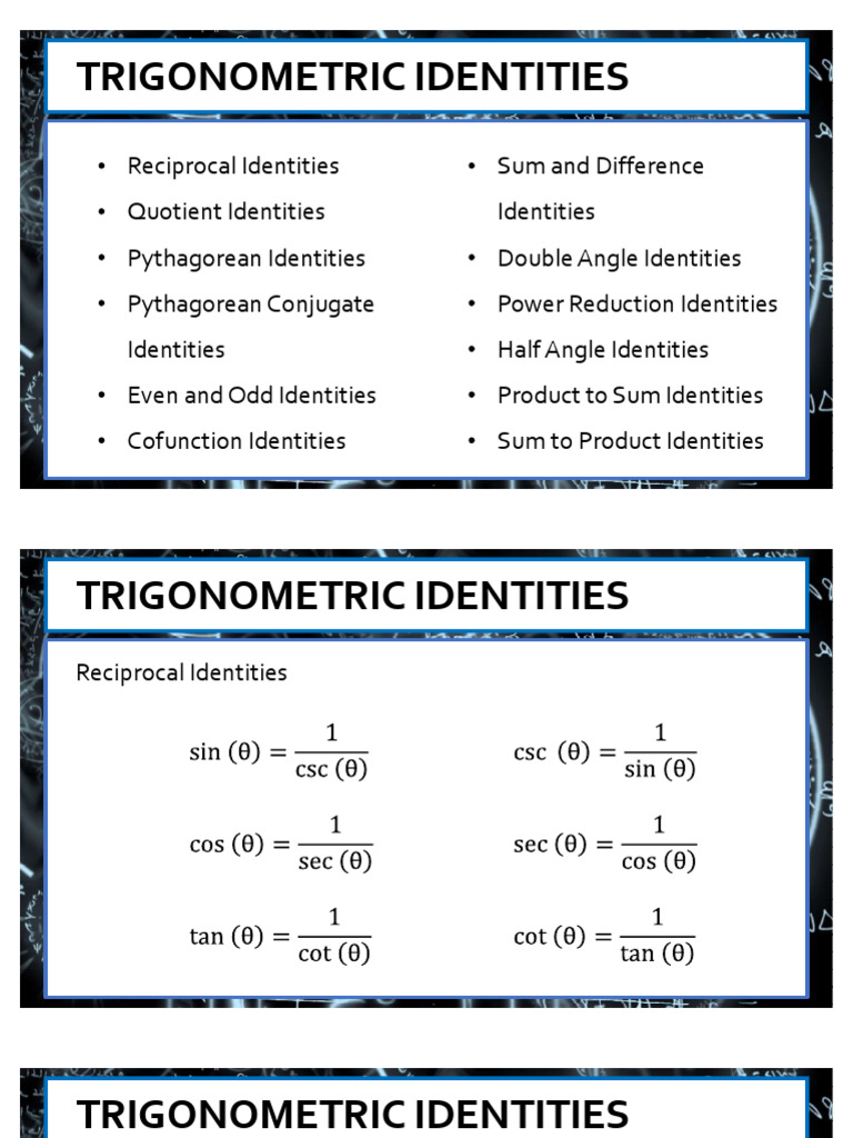 Trigo Identities | PDF
