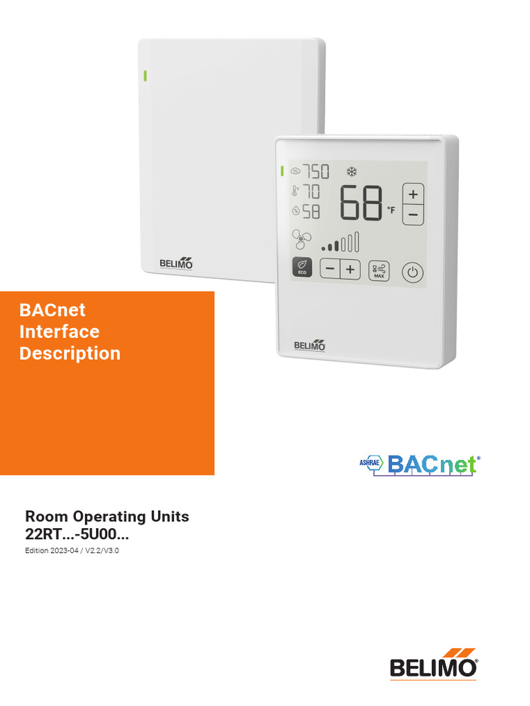 Belimo BACnet Interface Description Room Sensors Am en Us | PDF | Icon ...