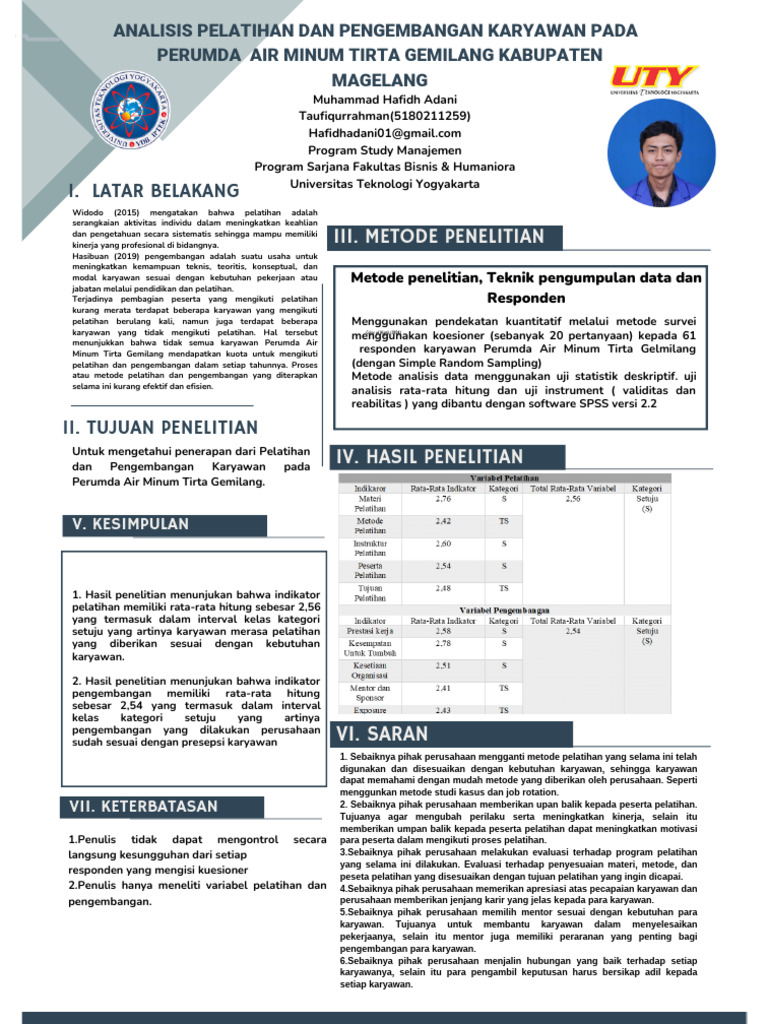 Muhammad Hafidh Adani Taufiqurrahman - POSTER TA - PERIODE I - 2023 | PDF | Karier & Perkembangan