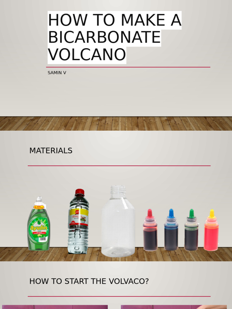 How To Make A Bicarbonate Volcano | PDF