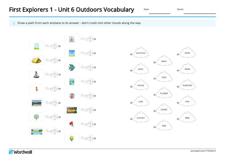 First Explorers 1 Unit 6 Outdoors Vocabulary Airplane | PDF