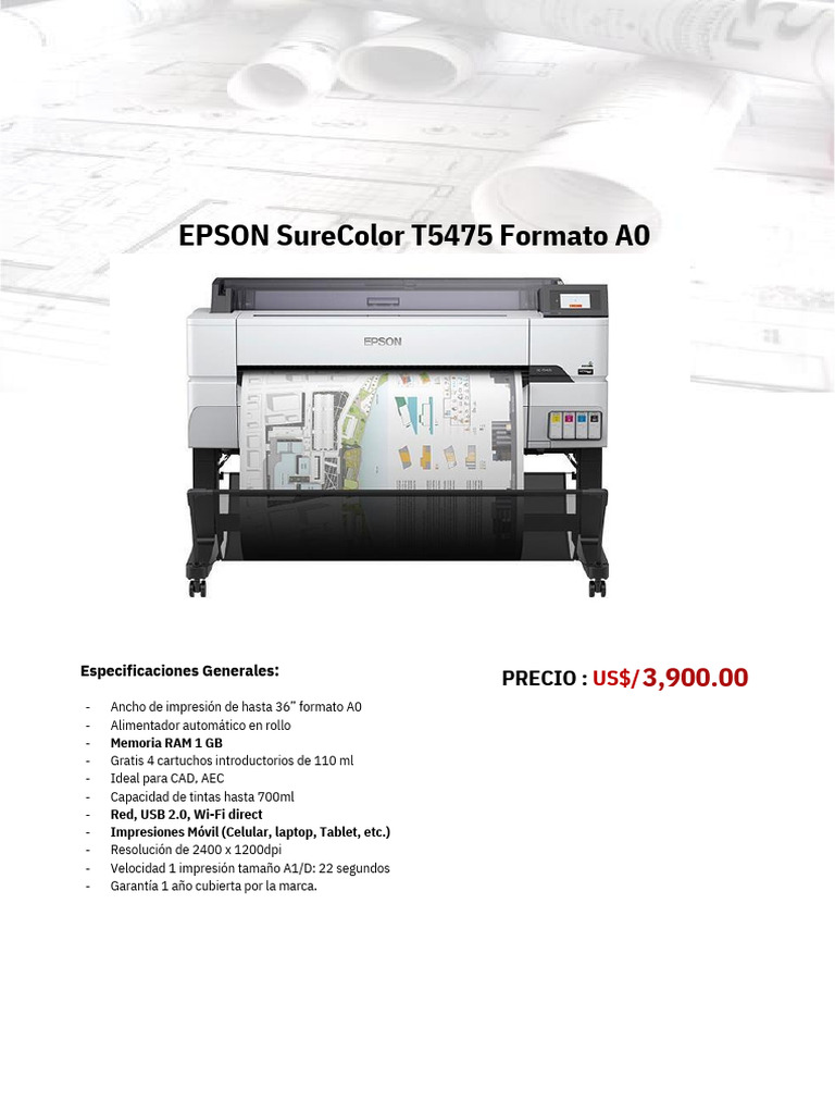 Epson Sure Color T5475 1 | PDF