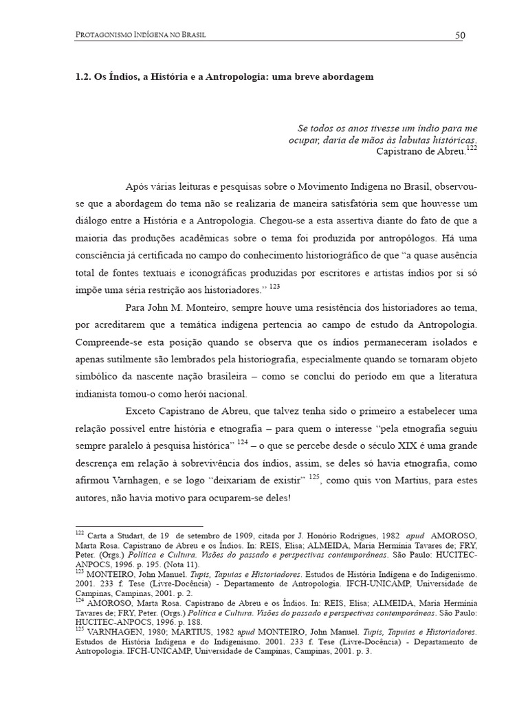 BICALHO, Poliene Soares Dos Santos. Protagonismo Indígena No Brasil ...