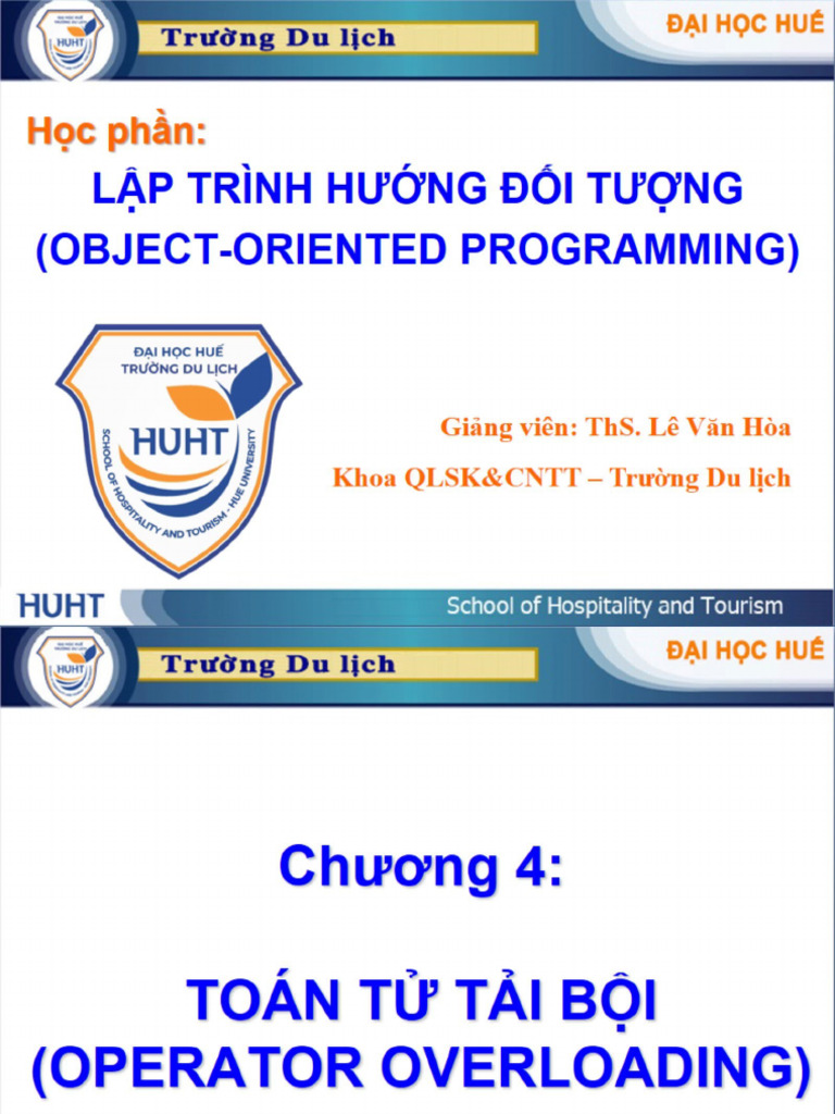 Slide Bai Giang LTHDT - Oop - Chuong 4 - Tai Boi - Pro | PDF