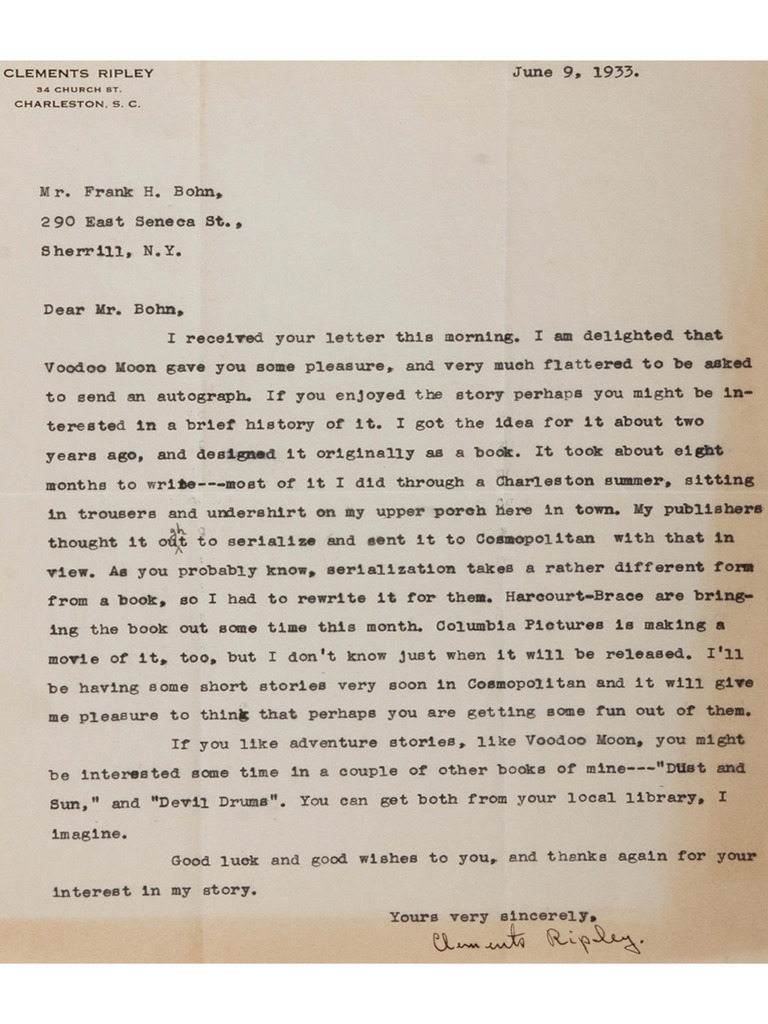 Voodoo Moon by Clements Ripley March To May 1933 | PDF