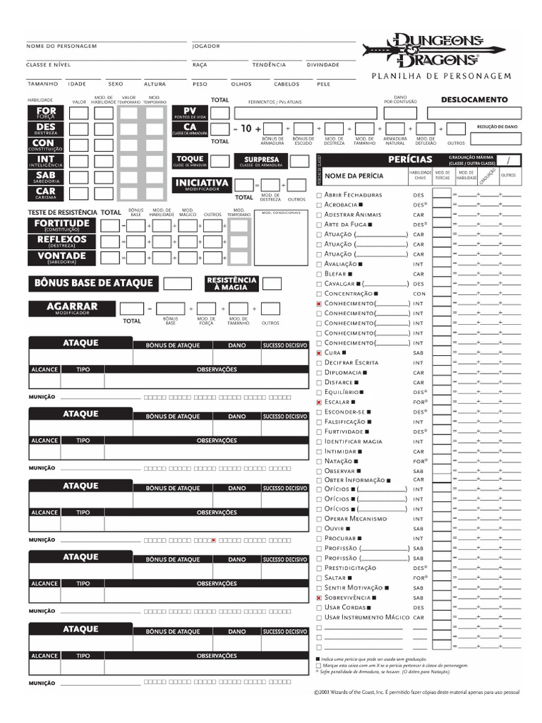 Ficha Do Megazoid | PDF