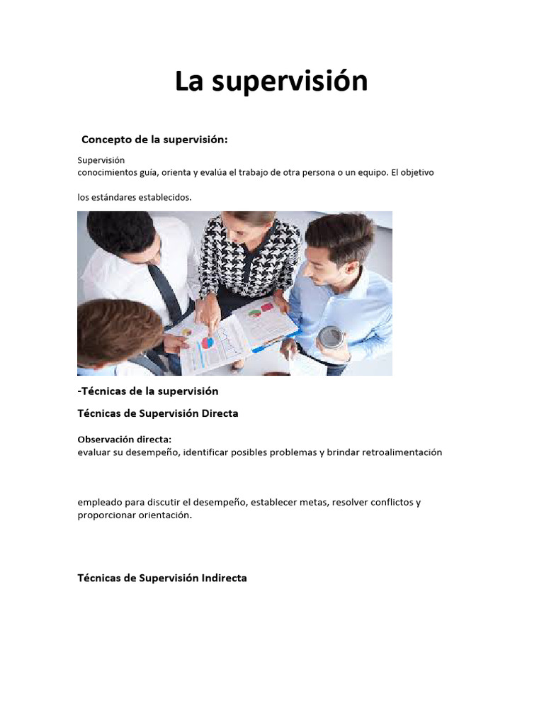 Técnicas y herramientas de supervisión efectiva | PDF | Inteligencia ...