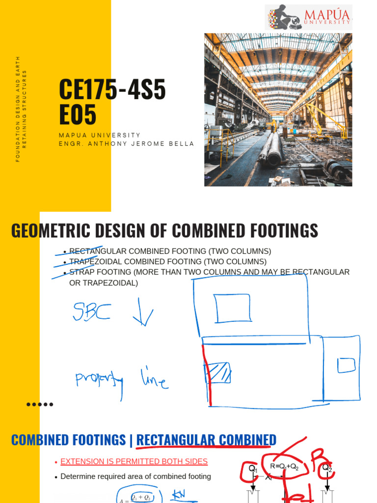 Combined Footings Design Guide | PDF | Teaching Methods & Materials