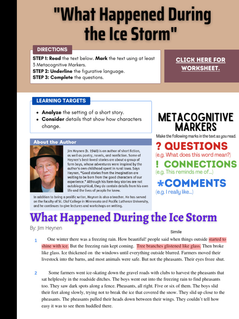 Ekiah Schram - 4. What Happened During The Ice Storm Reading | PDF | Ice