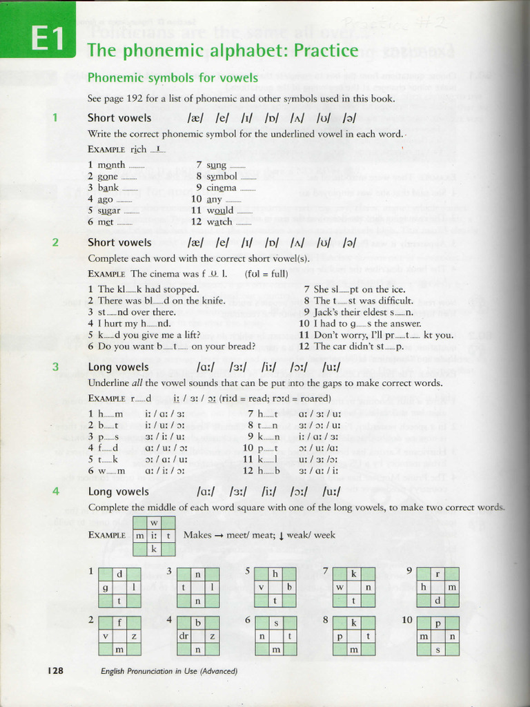 Vowels and Consonants Practice Adv Pron in Use | PDF
