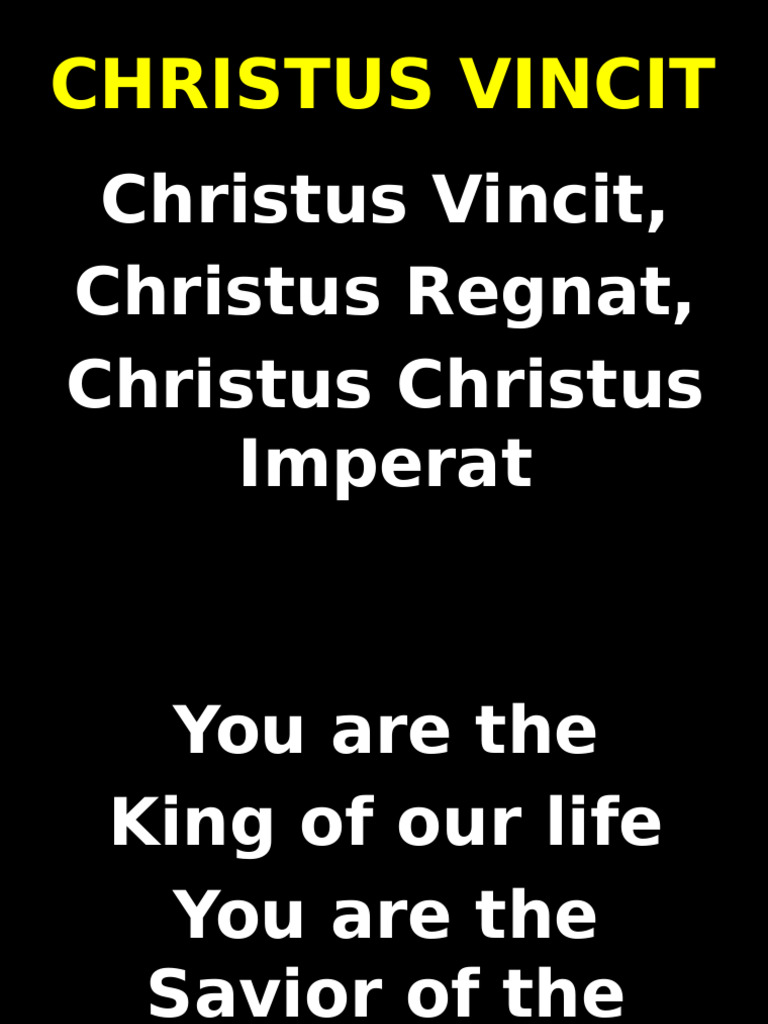 Christus Vincit | PDF