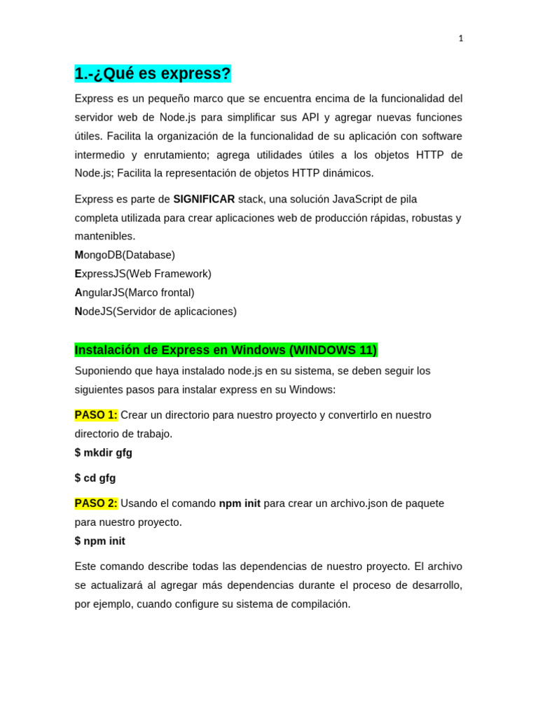 Manual de Express Js | PDF | Redes | Internet y web