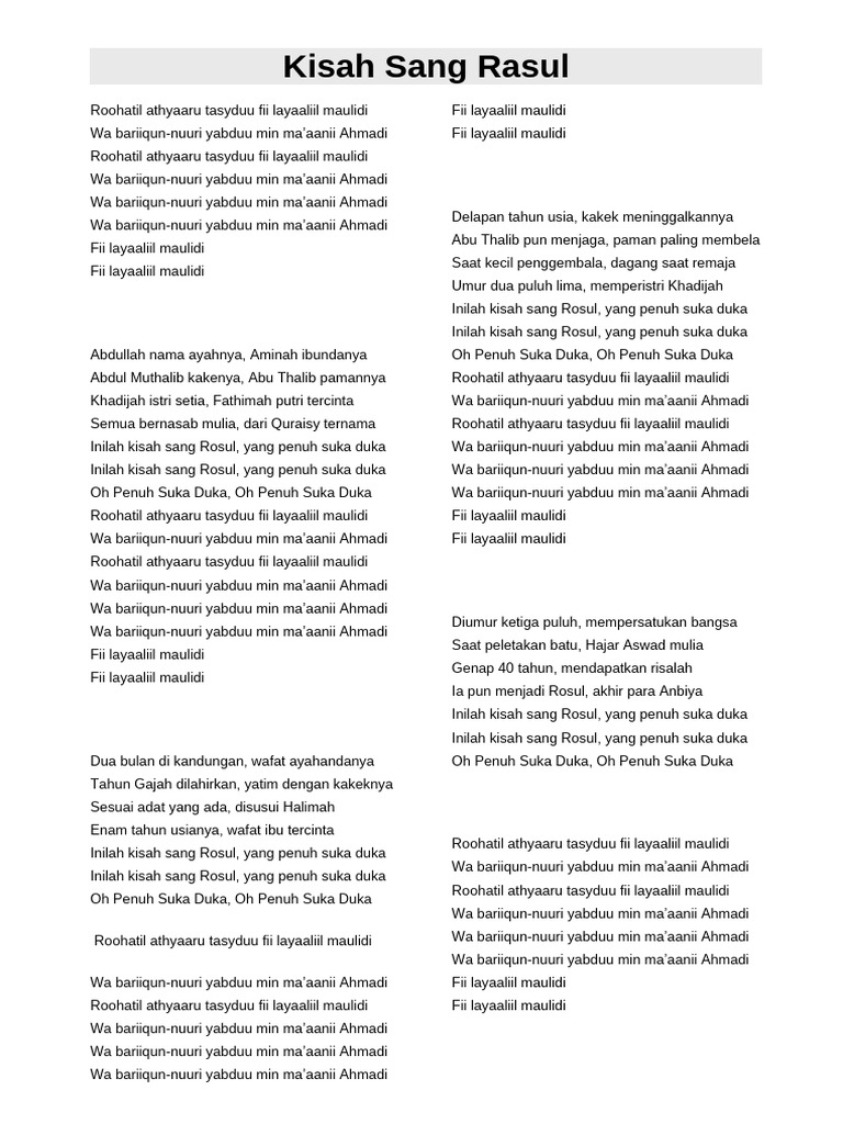 Kisah Sang Rasul | PDF