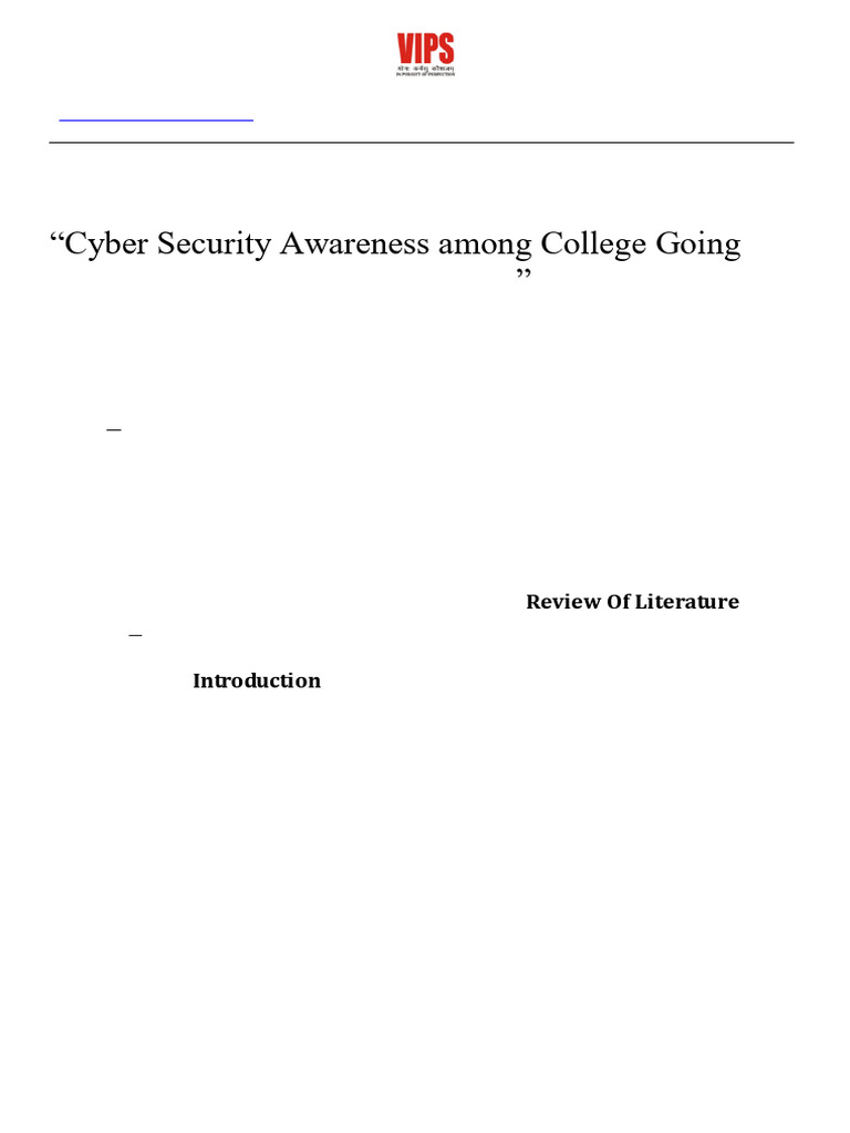 A Survey On Cyber Security Awareness Pdf Cybercrime Security