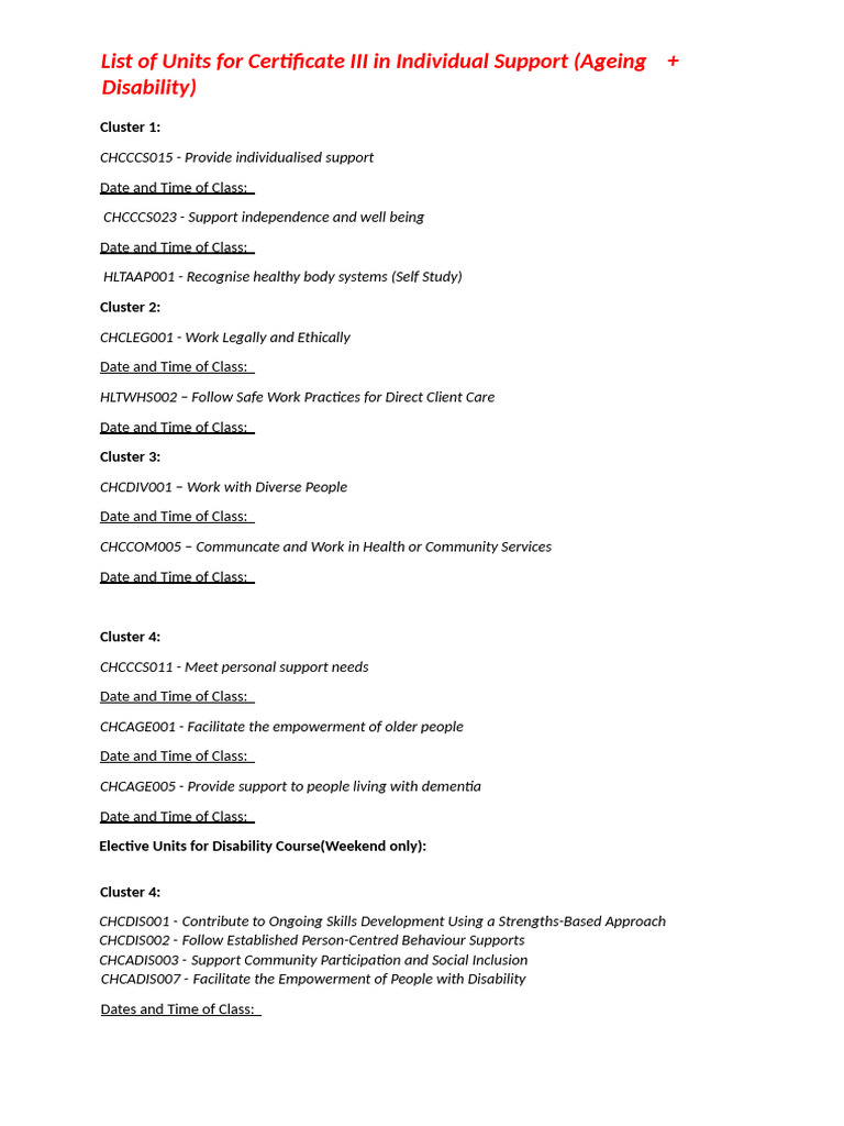 List of Units | PDF | Self-Improvement