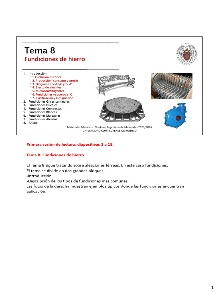 Tema 8 Con Comentarios | PDF | Rieles | Metales de transición