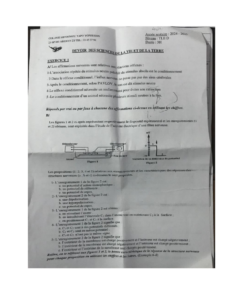 Devoire de SVT | PDF