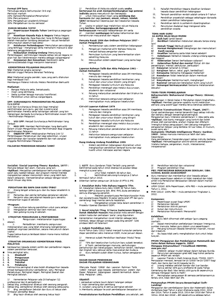 Nota Temuduga SPP | PDF