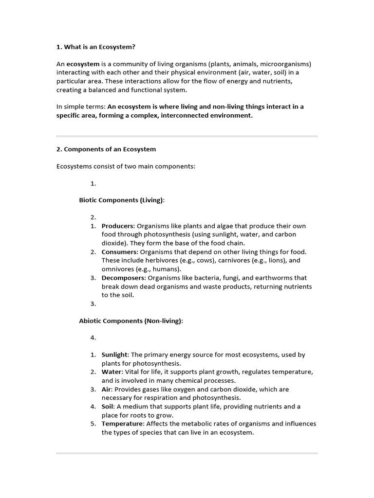 Ecosystem Pdf Ecosystem Habitat Destruction