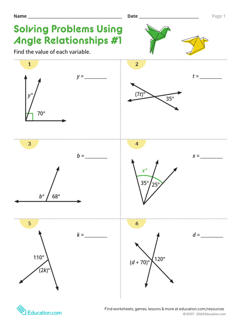 Solving Problems Using Angle Relationships | PDF
